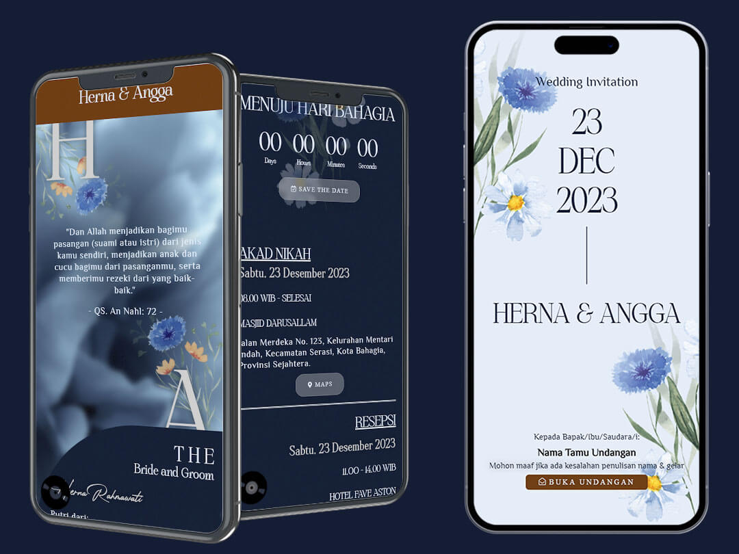 Floral Serenity - Template Wedding Invitation